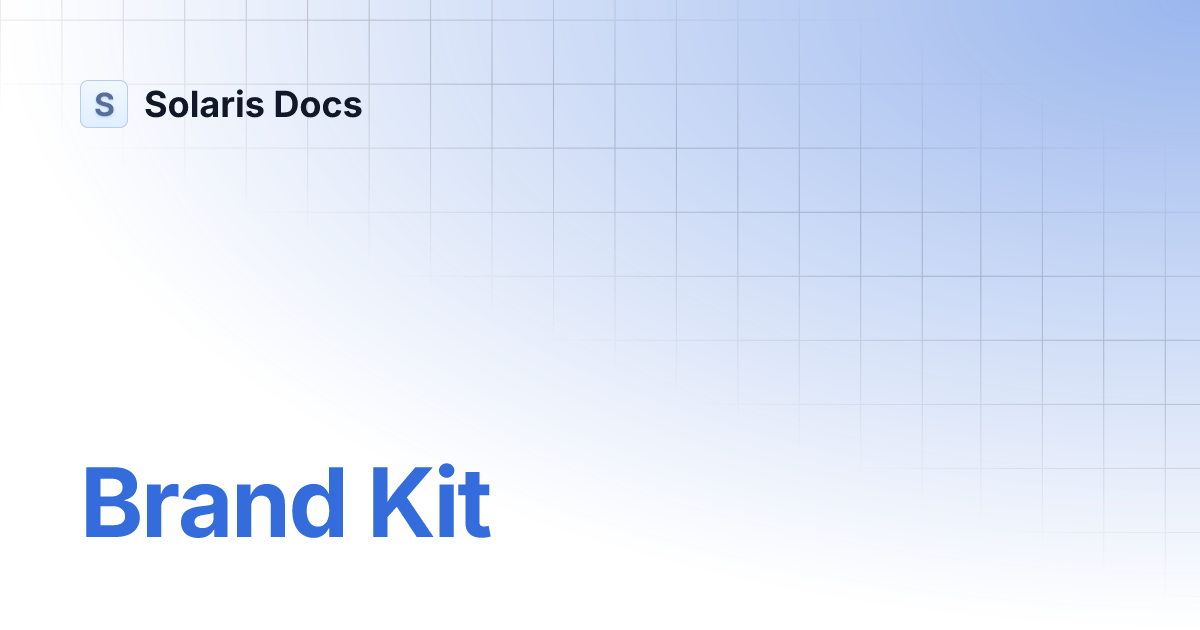 Brand Kit | Solaris Docs